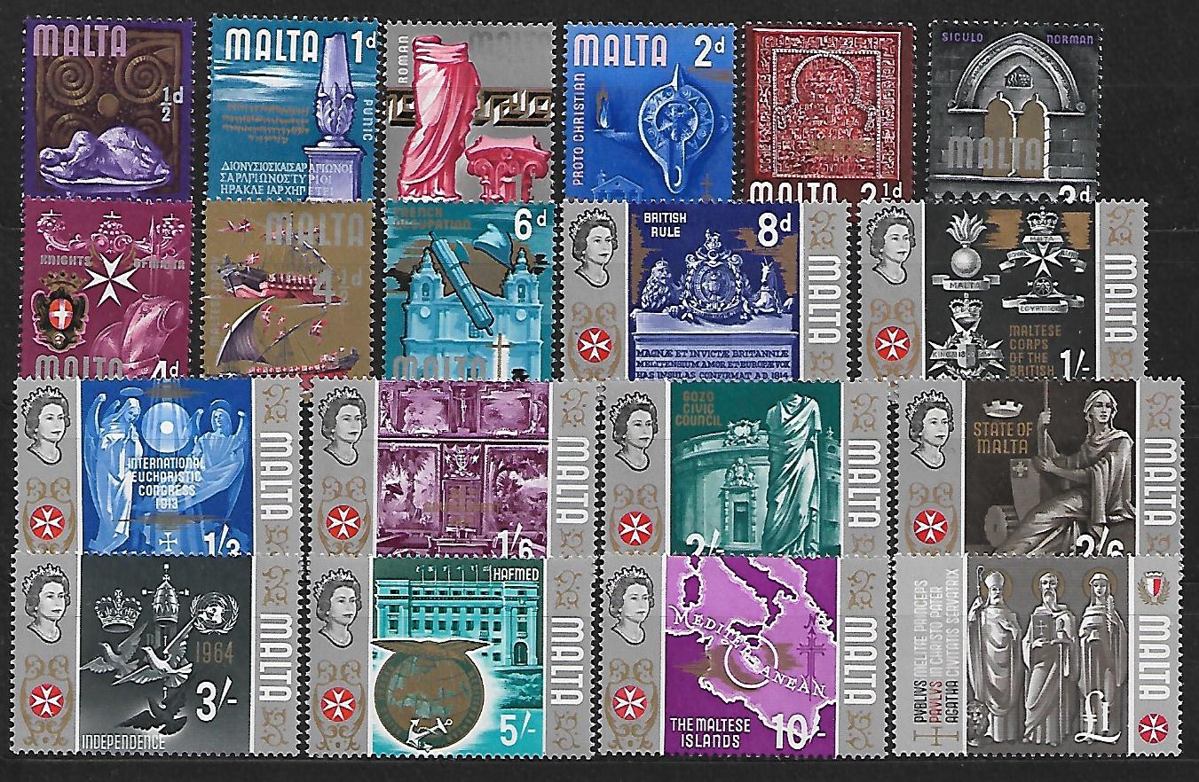 Znaczek pocztowy - SZTUKA MALTA MI.301-319** | Kupznaczki.pl
